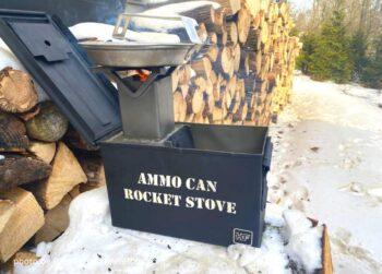 Ammo Can Rocket Stove on Winters Day – Bren Haas